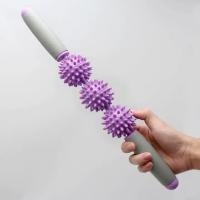 China Body Recovery 3 Three Thorn Ball Yoga Massage Ball Muscle Release Deep Tissue PVC Massage Stick for sale