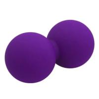 China Custom yoga shoulder neck physical Massage therapy ball peanut roller silicone fitness foot double massage ball for sale