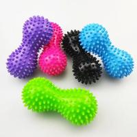 China Peanut Shape Relieve Body Stress PVC Resistant Foot Spiky muscle Massager Point Foot Massage Fitness Sport Yoga Ball for sale