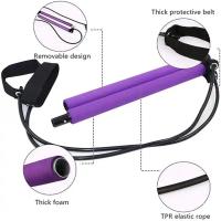 China Pilates Bar Yoga Stick Pilates bar kit for Home Gym with Resistance Bands for Pilates Exercise and Body Workout for sale
