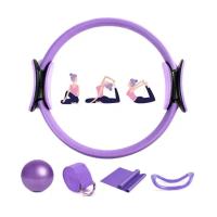 China Wholesale Home Use 5pcs Mini Gym Ball Yoga Belt Latex Band and Pilates Ring Set for sale