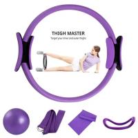 China Wholesale Home Use 5pcs Mini Gym Ball Yoga Belt Latex Band and Pilates Ring Set for sale