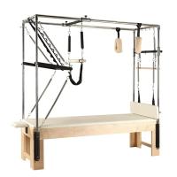 China Suitable for Beginner to Advanced Pilates Practitioners Cadillac Pilates Reformer Natural Wood Finish Not Designed for Frequent Moving Pilates Training Equipment for sale