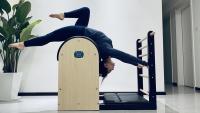 China Black Sturdy Iron Stand Ladder Barrels for pilates exercises for sale