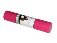 China Pink Colour Double Layer TPE Non Slip Yoga Mat for Home Gym for Women Men, 72” x 26” x 1/4 inch for sale
