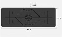 China 5mm Pu Rubber Yoga Mat Customized Posture Line Natural Rubber Anti Slip and Sweat Absorbing Yoga Mat Tuhao Fitness Yoga for sale