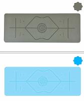 China 5mm Pu Rubber Yoga Mat Customized Posture Line Natural Rubber Anti Slip and Sweat Absorbing Yoga Mat Tuhao Fitness Yoga for sale