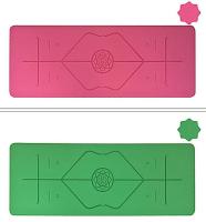 China 5mm Pu Rubber Yoga Mat Customized Posture Line Natural Rubber Anti Slip and Sweat Absorbing Yoga Mat Tuhao Fitness Yoga for sale