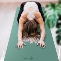 China Custom Design Eco Polyurethane Leather Non-Toxic White Natural Rubber PU Yoga Mat for sale