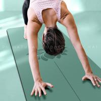 China Custom Design Eco Polyurethane Leather Non-Toxic White Natural Rubber PU Yoga Mat for sale