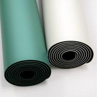 China Custom Design Eco Polyurethane Leather Non-Toxic White Natural Rubber PU Yoga Mat for sale