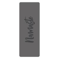 China 5mm Printed Pu Custom Eco Friendly PU Rubber Pilates Yoga Mat With Namaste Logo for sale
