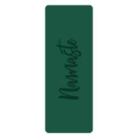 China 5mm Printed Pu Custom Eco Friendly PU Rubber Pilates Yoga Mat With Namaste Logo for sale