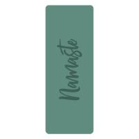 China 5mm Printed Pu Custom Eco Friendly PU Rubber Pilates Yoga Mat With Namaste Logo for sale