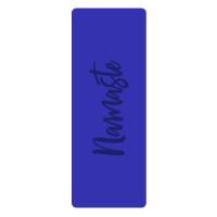 China 5mm Printed Pu Custom Eco Friendly PU Rubber Pilates Yoga Mat With Namaste Logo for sale