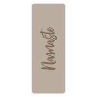 China 5mm Printed Pu Custom Eco Friendly PU Rubber Pilates Yoga Mat With Namaste Logo for sale
