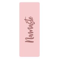 China 5mm Printed Pu Custom Eco Friendly PU Rubber Pilates Yoga Mat With Namaste Logo for sale