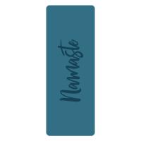 China 5mm Printed Pu Custom Eco Friendly PU Rubber Pilates Yoga Mat With Namaste Logo for sale