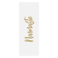 China 5mm Printed Pu Custom Eco Friendly PU Rubber Pilates Yoga Mat With Namaste Logo for sale