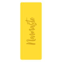 China 5mm Printed Pu Custom Eco Friendly PU Rubber Pilates Yoga Mat With Namaste Logo for sale