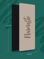 China 5mm Printed Pu Custom Eco Friendly PU Rubber Pilates Yoga Mat With Namaste Logo for sale