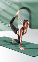 China 5mm Printed Pu Custom Eco Friendly PU Rubber Pilates Yoga Mat With Namaste Logo for sale