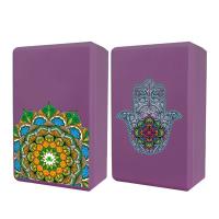 China Printed Fitness Pilates Exercise EVA Gym Yoga Block for sale