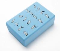 China 3x6x9'' blue purple colours EVA foam yoga block& yoga brick with shrink film packaging for sale