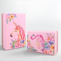 China 3x6x9'' blue purple colours EVA foam yoga block& yoga brick with shrink film packaging for sale