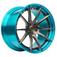 China Customized luxury 2 piece forged alloy wheels for high end racing cars for sale