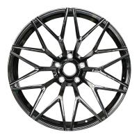 China 18 inches black Brown polish 5 * 112 aluminum alloy forged car wheels for sale
