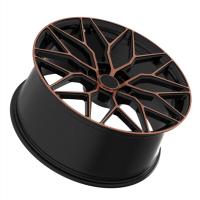 China 18 inches black Brown polish 5 * 112 aluminum alloy forged car wheels for sale