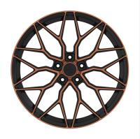 China 18 inches black Brown polish 5 * 112 aluminum alloy forged car wheels for sale