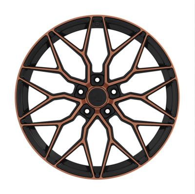 China 18 inches black Brown polish 5 * 112 aluminum alloy forged car wheels for sale