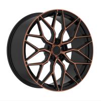 China 18 inches black Brown polish 5 * 112 aluminum alloy forged car wheels for sale