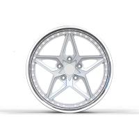 China 19-inch two-piece custom forged alloy wheels with deep concave type and brushed silver wheel rims for sale