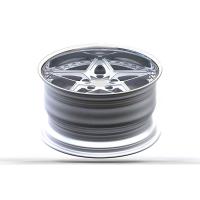 China 19-inch two-piece custom forged alloy wheels with deep concave type and brushed silver wheel rims for sale