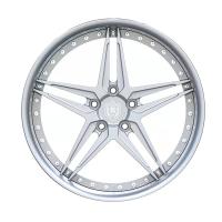 China 19-inch two-piece custom forged alloy wheels with deep concave type and brushed silver wheel rims for sale
