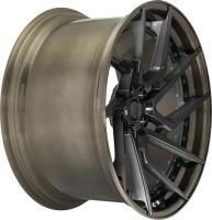 China 18 19 20 inch two piece aluminum car wheel brown colour brush PCD 5x114.3 forged car rims for sale