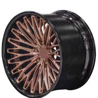 China 18 inch car wheels black bronze brush forged car rim PCD 5x120 forged car wheels for sale