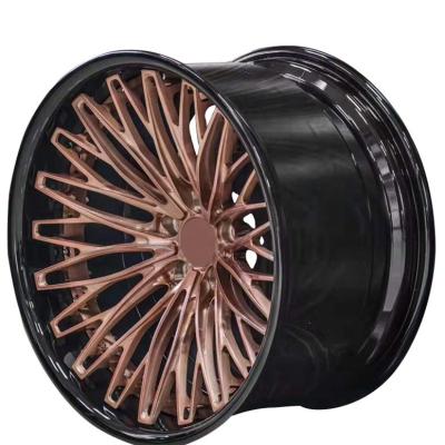 China 18 inch car wheels black bronze brush forged car rim PCD 5x120 forged car wheels for sale