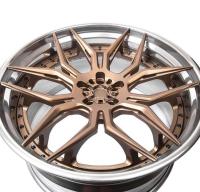 China factory direct custom 22 to 24 inch aluminum gold bronze brushed car forged wheels for sale