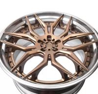 China factory direct custom 22 to 24 inch aluminum gold bronze brushed car forged wheels for sale