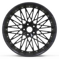 China Carbon fiber lip Forged wheels Customized 19 20 21 22 inch custom 2 piece wheels for sale