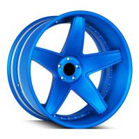 China Deep Dish Lip Wheels 5 Spoke Aluminum Custom Forged Wheels 2 Pieces Forged Alloy Wheels For Sports Car for sale