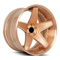 China Deep Dish Lip Wheels 5 Spoke Aluminum Custom Forged Wheels 2 Pieces Forged Alloy Wheels For Sports Car for sale