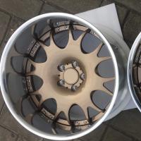 China Customized 2 piece 22 inch wheel super deep concave brushed bronze polished lip car rim forged wheels for sale