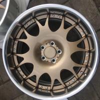 China Customized 2 piece 22 inch wheel super deep concave brushed bronze polished lip car rim forged wheels for sale