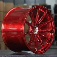 China Custom 18 19 20 21 22 inch red finish forged alloy car wheel rim for sale