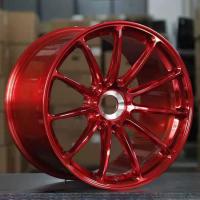 China Custom 18 19 20 21 22 inch red finish forged alloy car wheel rim for sale